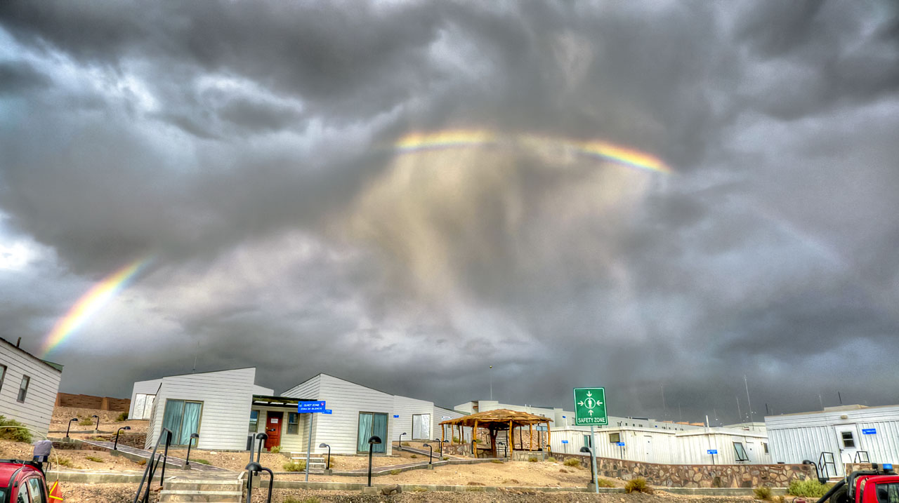 Rainbow over ALMA OSF | ESO