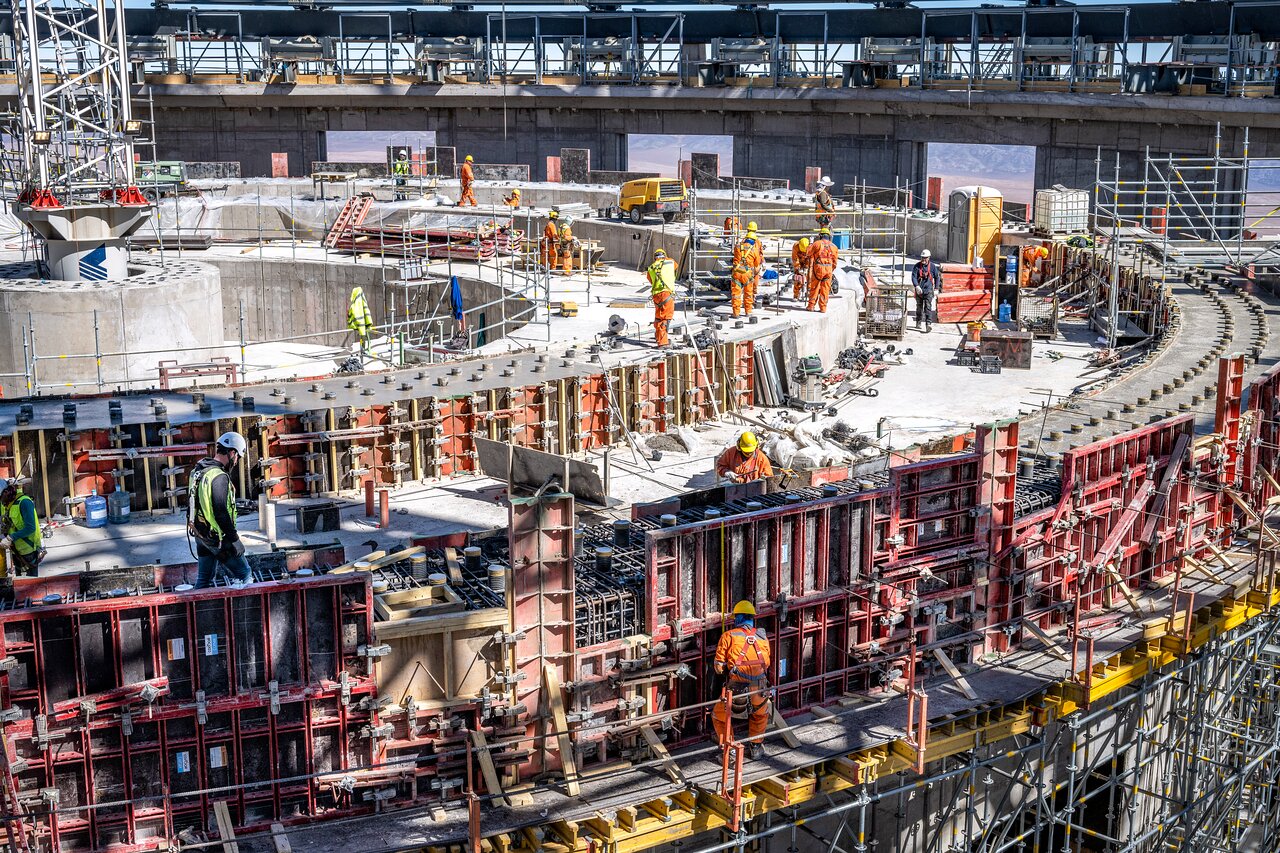 Work in progress inside the ELT dome | ESO Australia