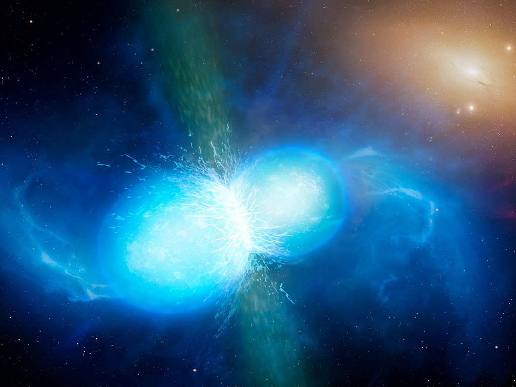 Artist s Impression Of Merging Neutron Stars ESO